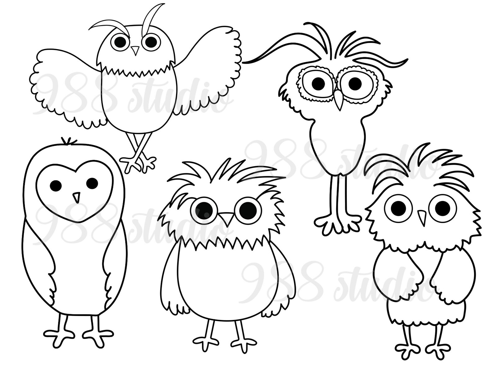 Owl Line Drawings, Owls Svg, Doodle Owl Png, Vector Art, Doodle Line ...