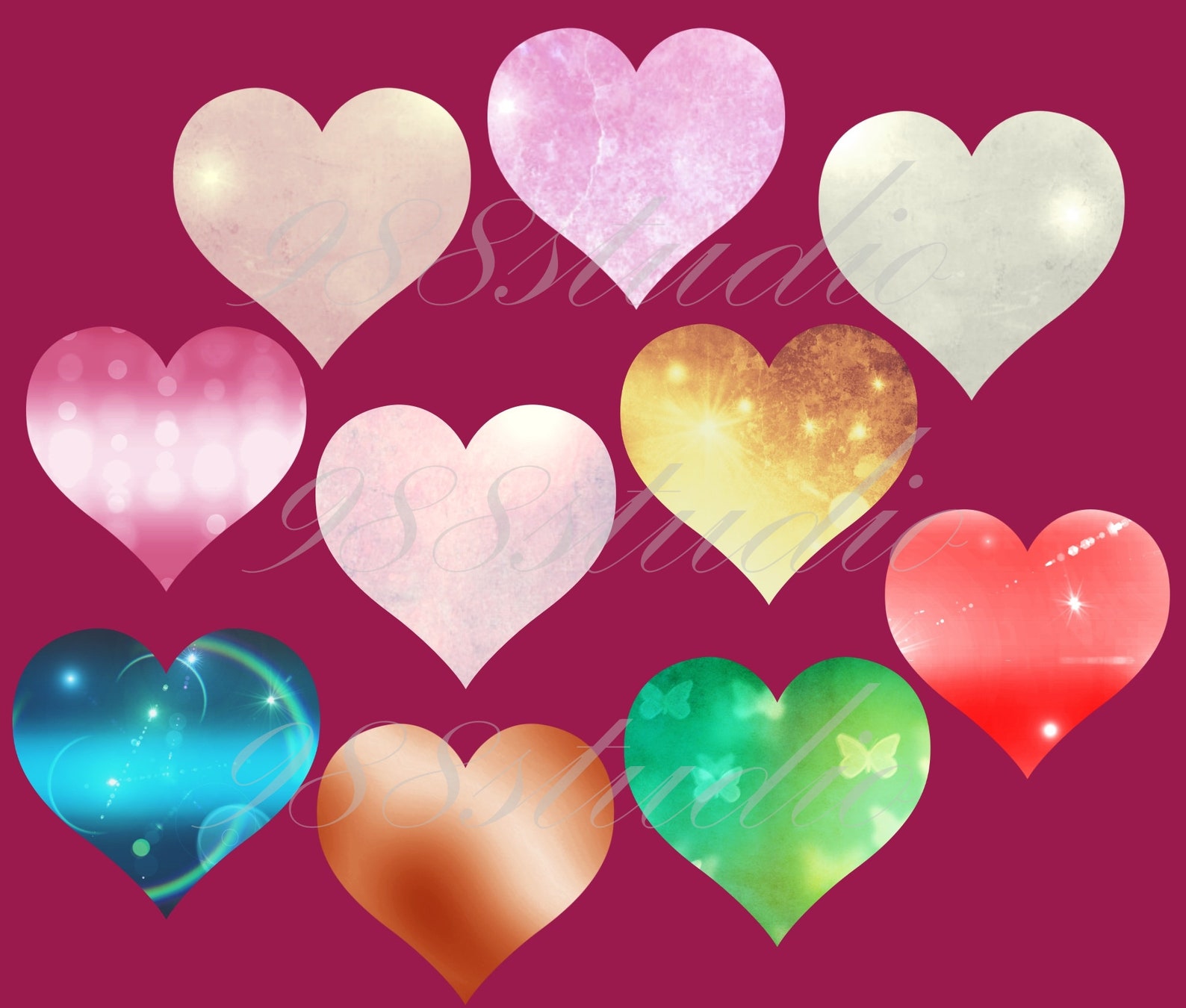 Sparkle Hearts Png Glitter Hearts Png hearts Sublimation Download ...