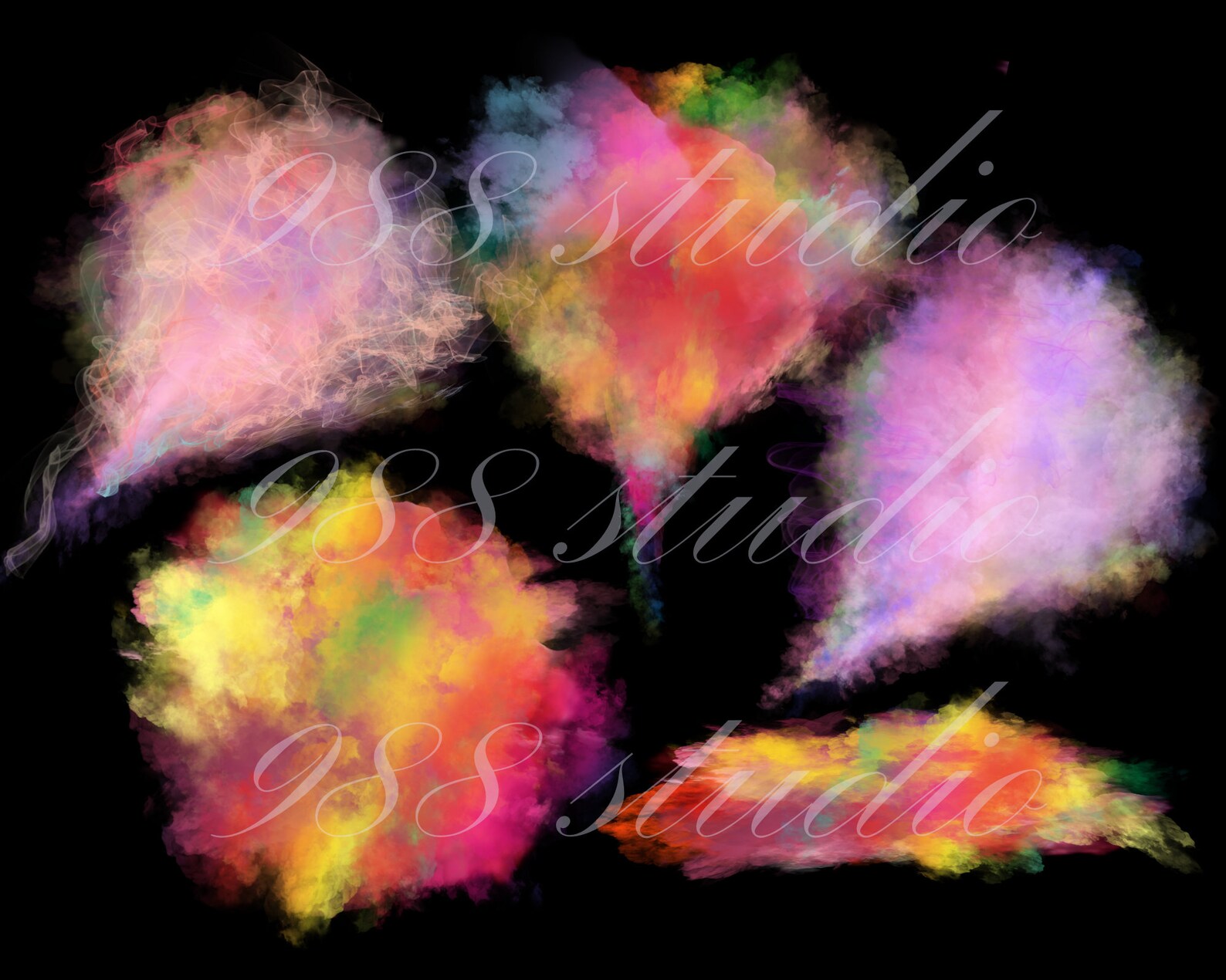 Colorful Smokes Png- Color Smoke Overlay- Smokes Png- Smoke Transparent ...