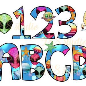 Space Alphabet Png, Outer Space Alphabet, Alien Font, Letter and Number ...