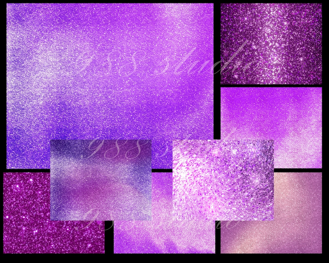 Purple Glitter Background Png- Texture Art- Purple Digital Paper ...