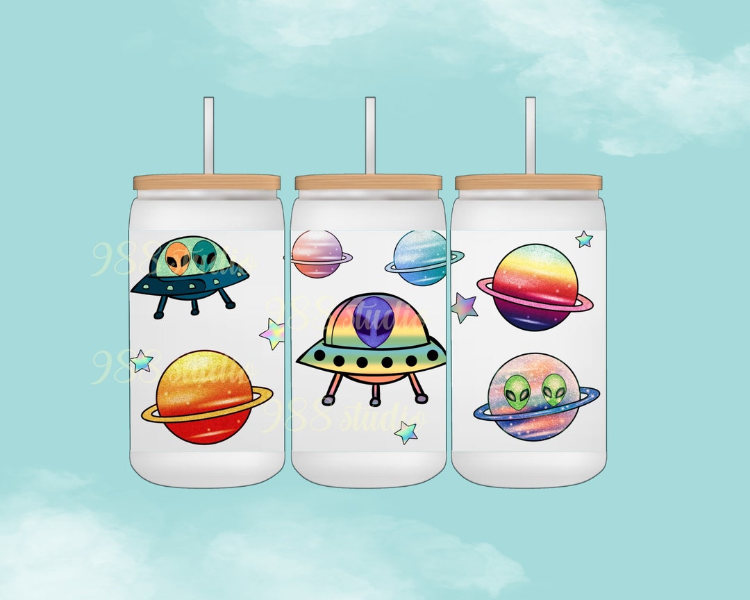 Alien Glass Can Aliens Libby Png Space Libbey Glass Alien - Etsy