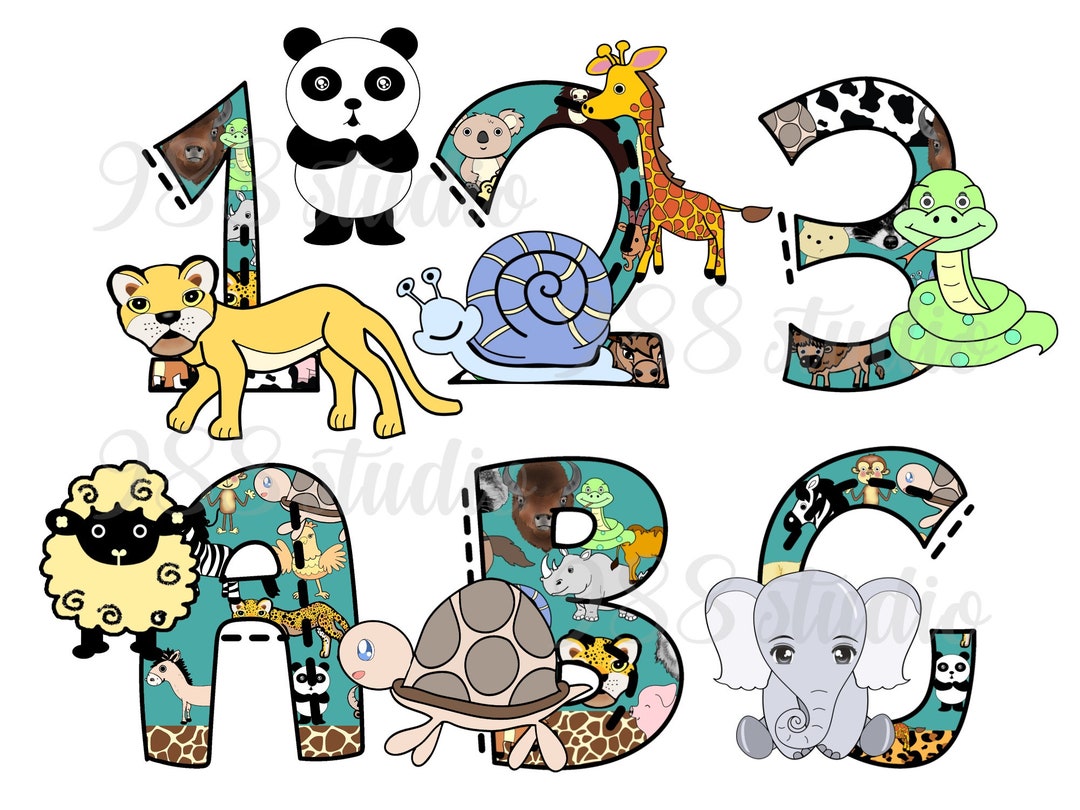Zoo Font Png, Safari Animals Png, Animal Letters Pdf, Animal Clip Art ...