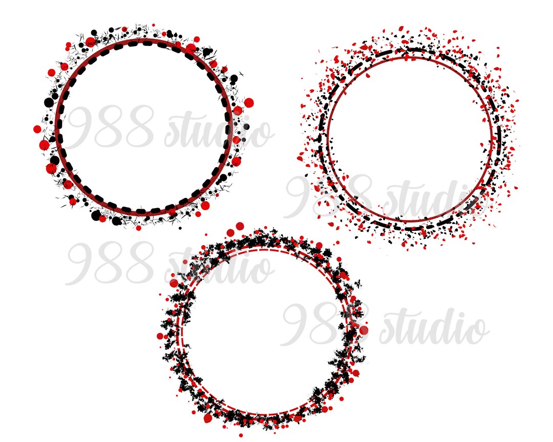 Splash Circle Png, Black Red Circle Png, Bleach Circle Png, Red Black ...