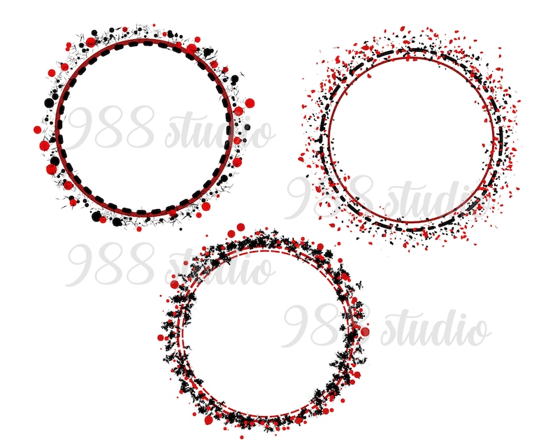 Splash Circle Png, Black Red Circle Png, Bleach Circle Png, Red Black ...