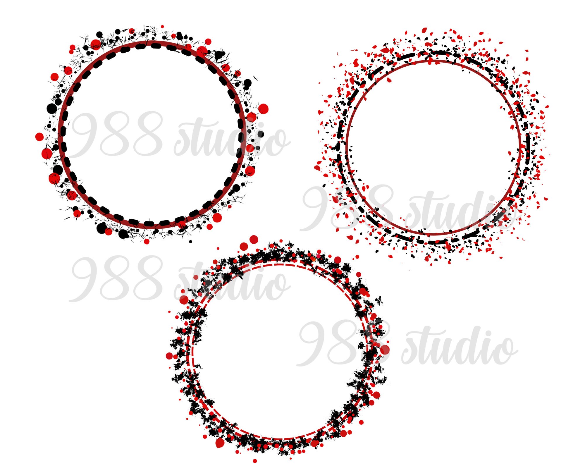 Splash Circle Png, Black Red Circle Png, Bleach Circle Png, Red Black ...