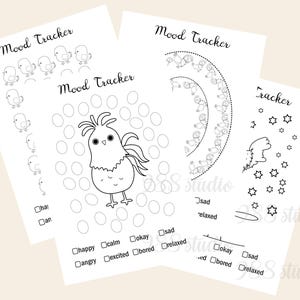 Mood Tracker Printable, Chicken Mood Tracker, Journal Page, Monthly ...
