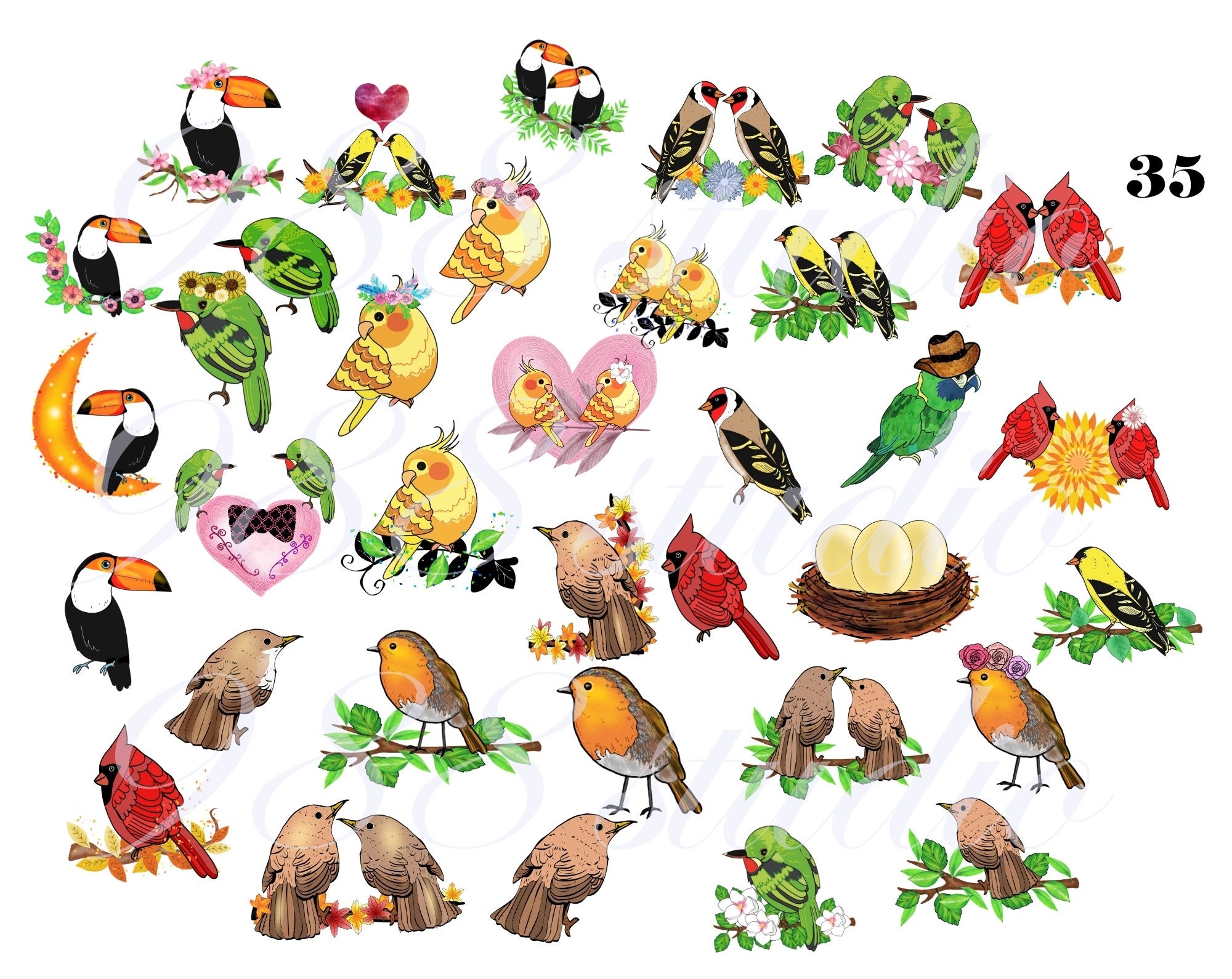 PNG Background mega Png Bundle animal floral png 2380 - Etsy