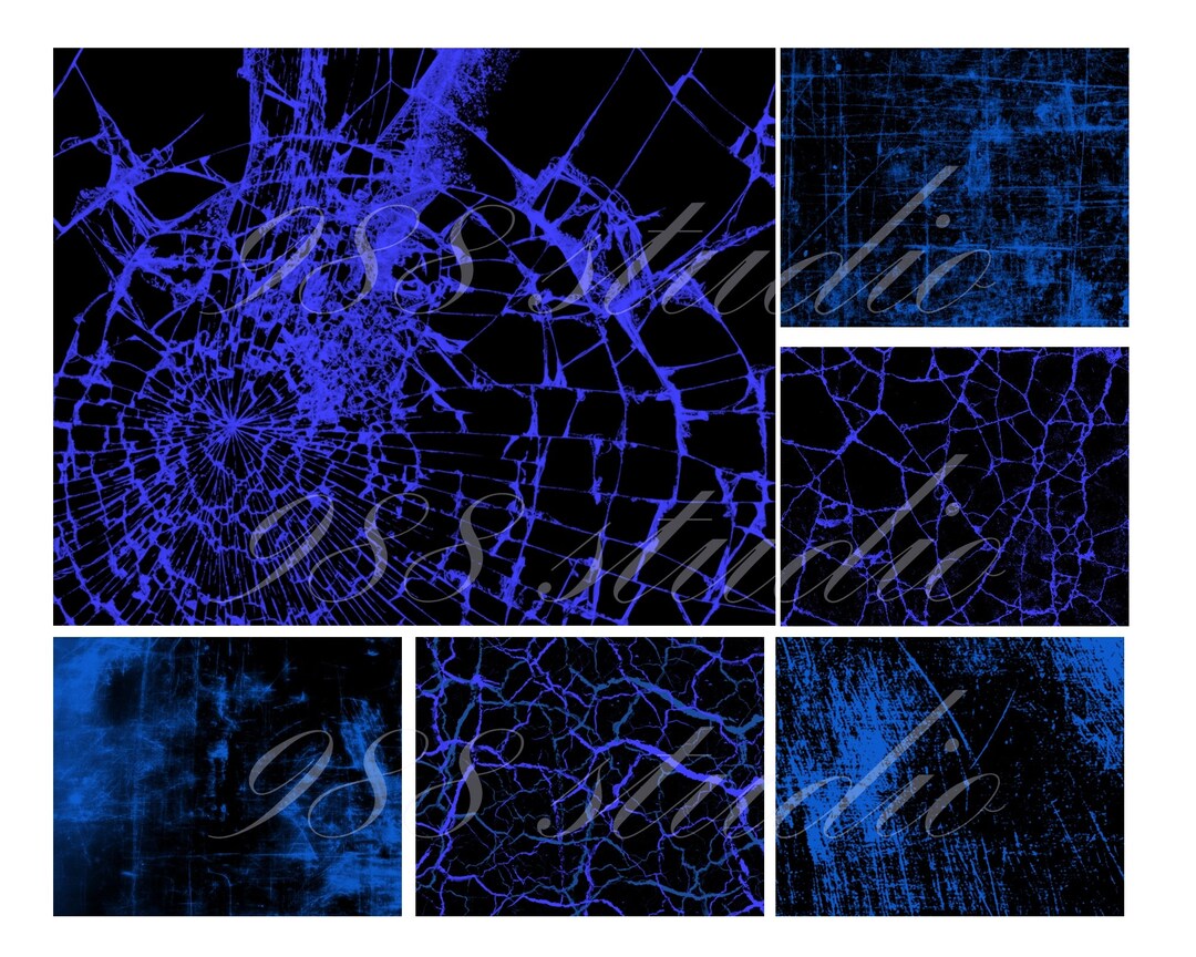 Blue Scratch Texture Png- Grunge Art- Blue Black Sublimation- Scratch ...