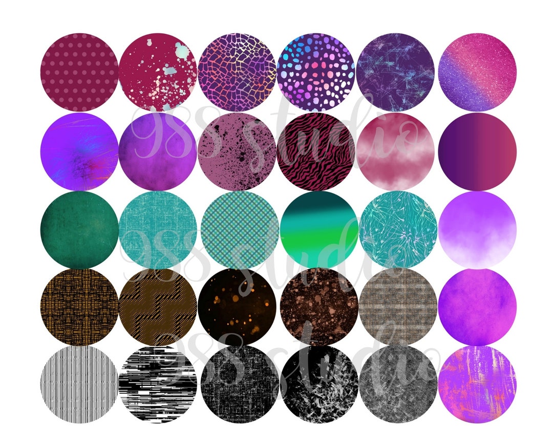 Round Prints- 30 Coaster Bundle Png- Round Coaster Set- Round Clip Art- Round Artwork- Coaster ...