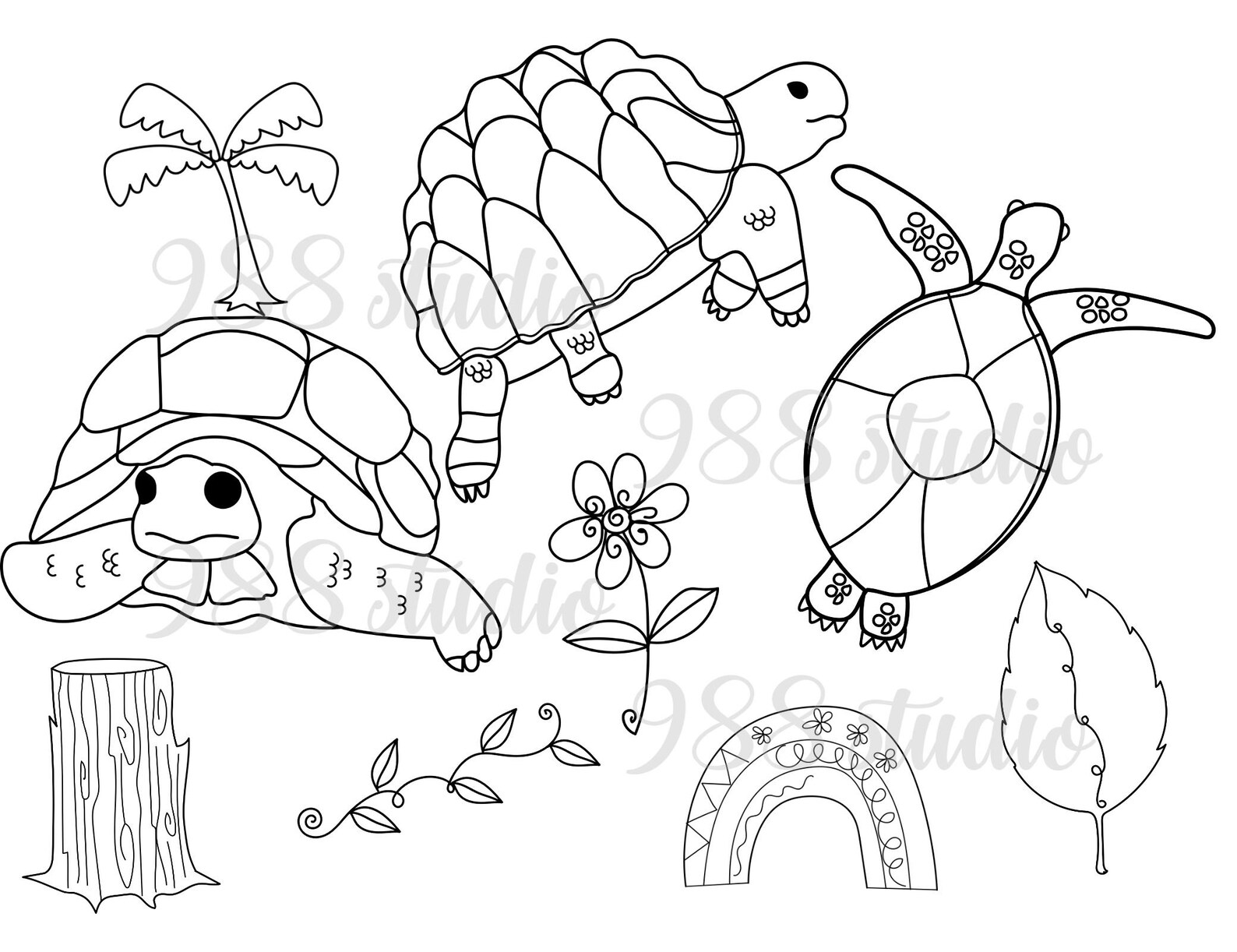 Turtle Svg, Turtle Line Drawings, Doodle Turtle Png, Sea Animal Art ...