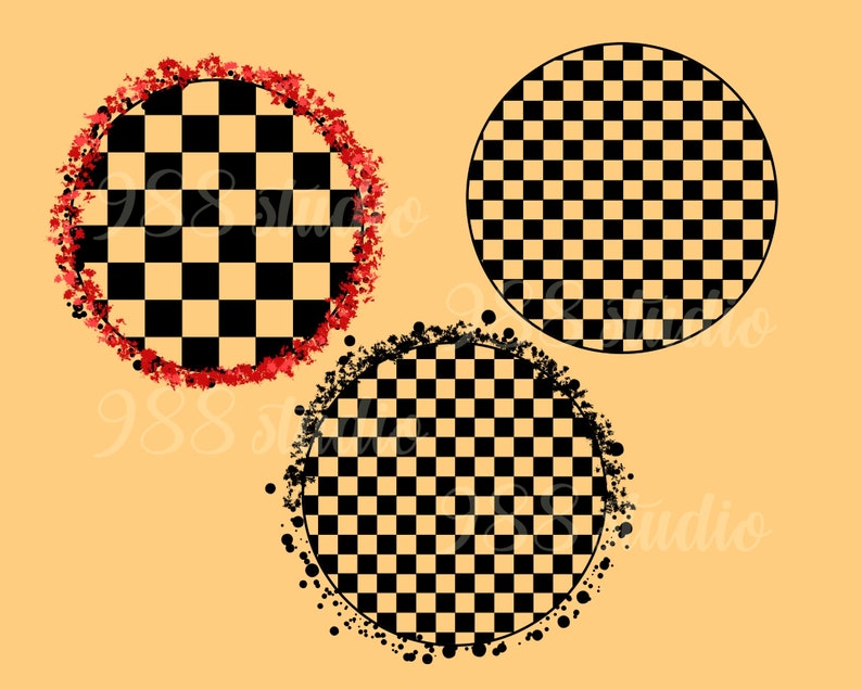 Round Checkered Frame Png, Checkerboard Png, Checkered Circle Png ...