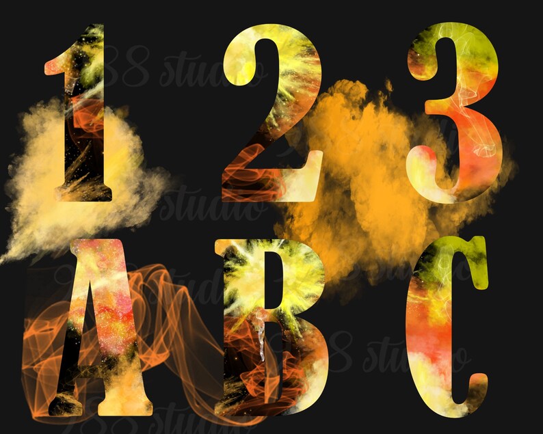 Yellow Font Png, Smoke Letter Clip Art, Orange Yellow Smoke, Clouds ...