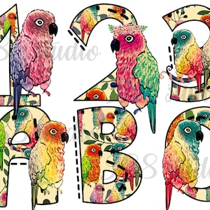 Parrot Font Png, Doodle Alphabet, Parrots Clip Art, Bird Alphabet Png ...
