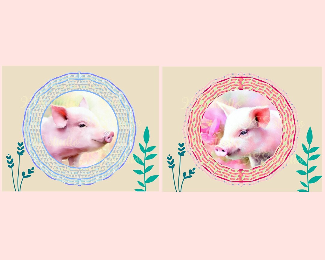 Pig Wind Spinner Png, Pig Sublimation, Farm Animal Wind Spinner, Animal ...