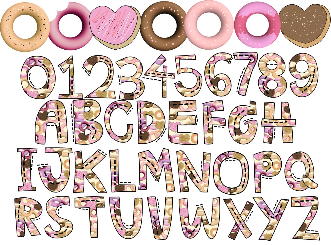 Donut Alphabet Png, Bakery Font, Pastry Clip Art, Donut Art, Food ...