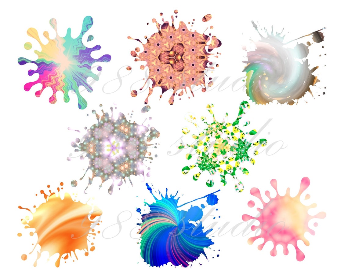 Splash Digital Png-glitter Sparkle Splash Splatter Png - Etsy