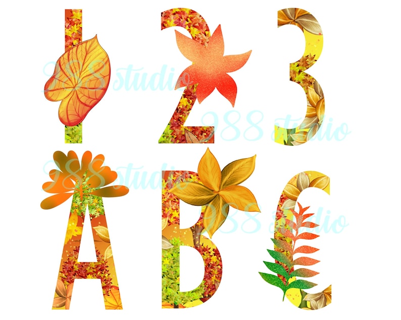 Fall Fonts, Leaves Clip Art, Yellow Font Png, Leaf Clip Art, Season ...