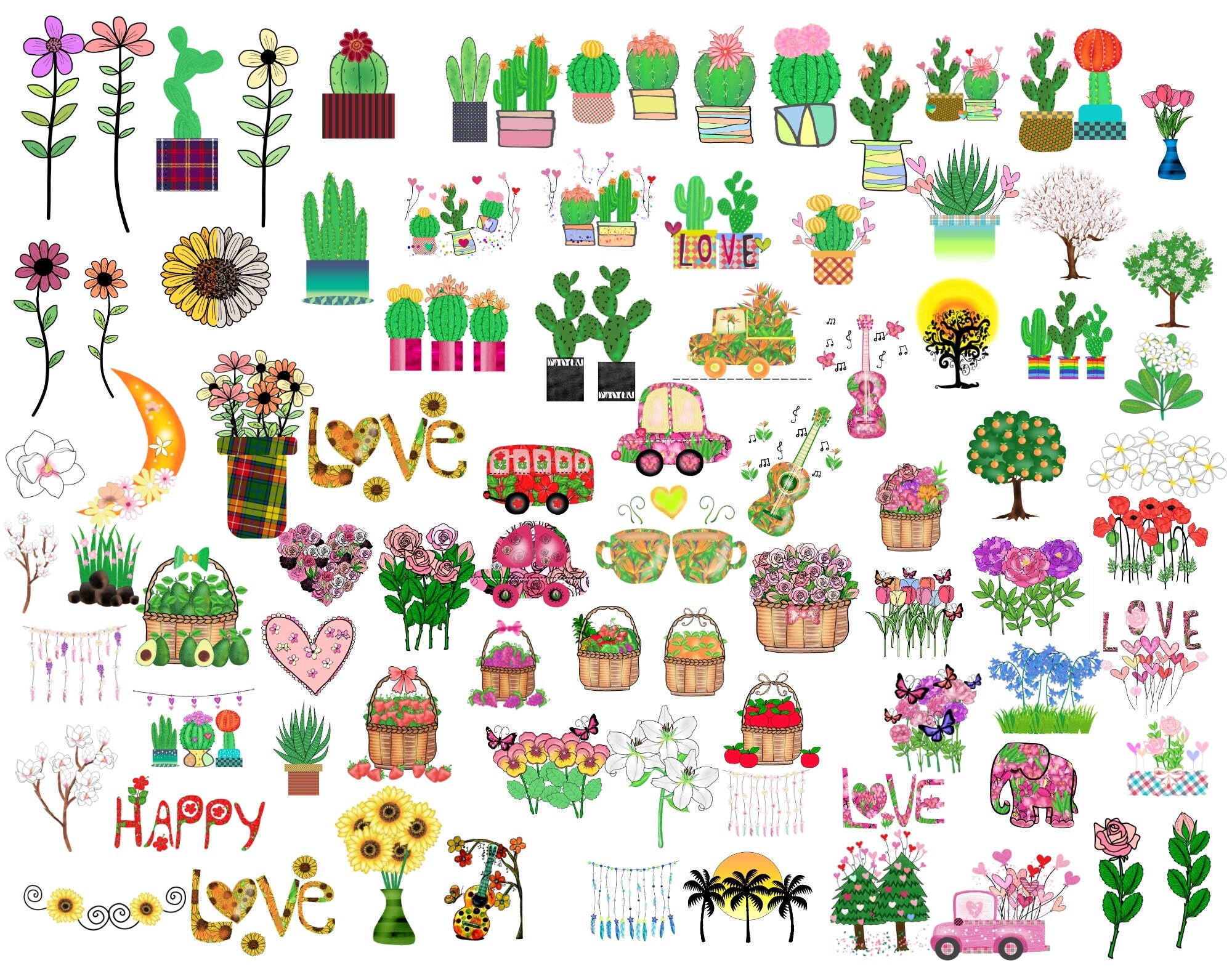 PNG bundle for sublimation floral bundle png 1779 png | Etsy