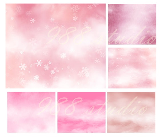 Pink Cloudy Sky Background Png Seasonal Wallpaper Cloud - Etsy
