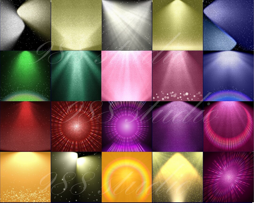 Spotlight Bundle -spotlight on Black Background -20 Png- Blue- Red ...