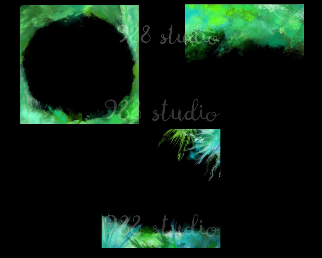 Green Smoke Frame, Green Element Png, Smoke Backdrop, 10x10 Art, Fog ...