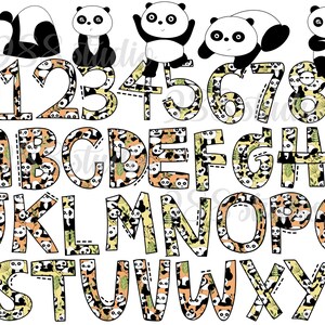 Panda Alphabet, Bear Fonts, Doodle Alphabet, Animal Alphabet Png, Pdf ...