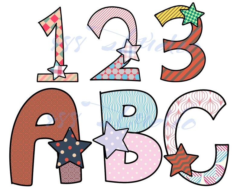 Star Alphabet Star Font Png Letter and Number Cute Alphabet - Etsy