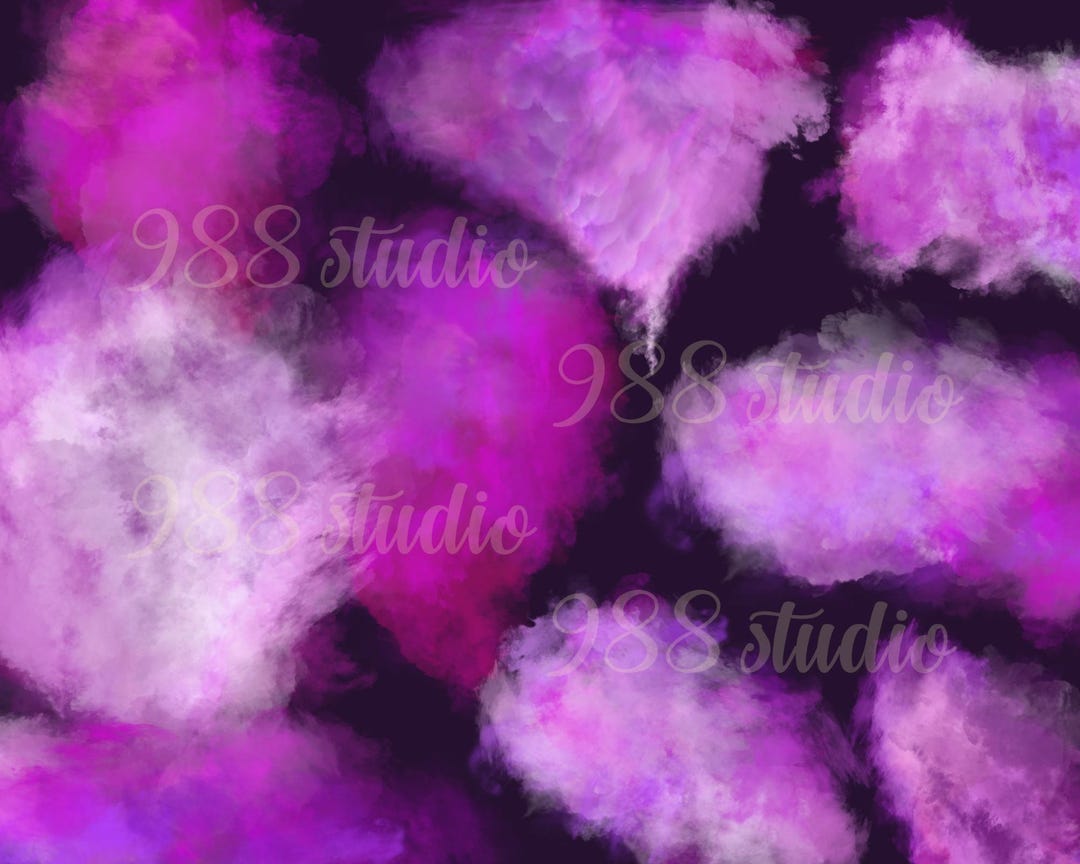 Purple Smoke Clip Art, Realistic Smoke Frame, Steam Artwork, Violet ...