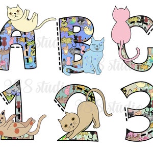 Cat Font Png, Cat Clip Art, Doodle Fonts, Animal Font, Cute Cat Art ...