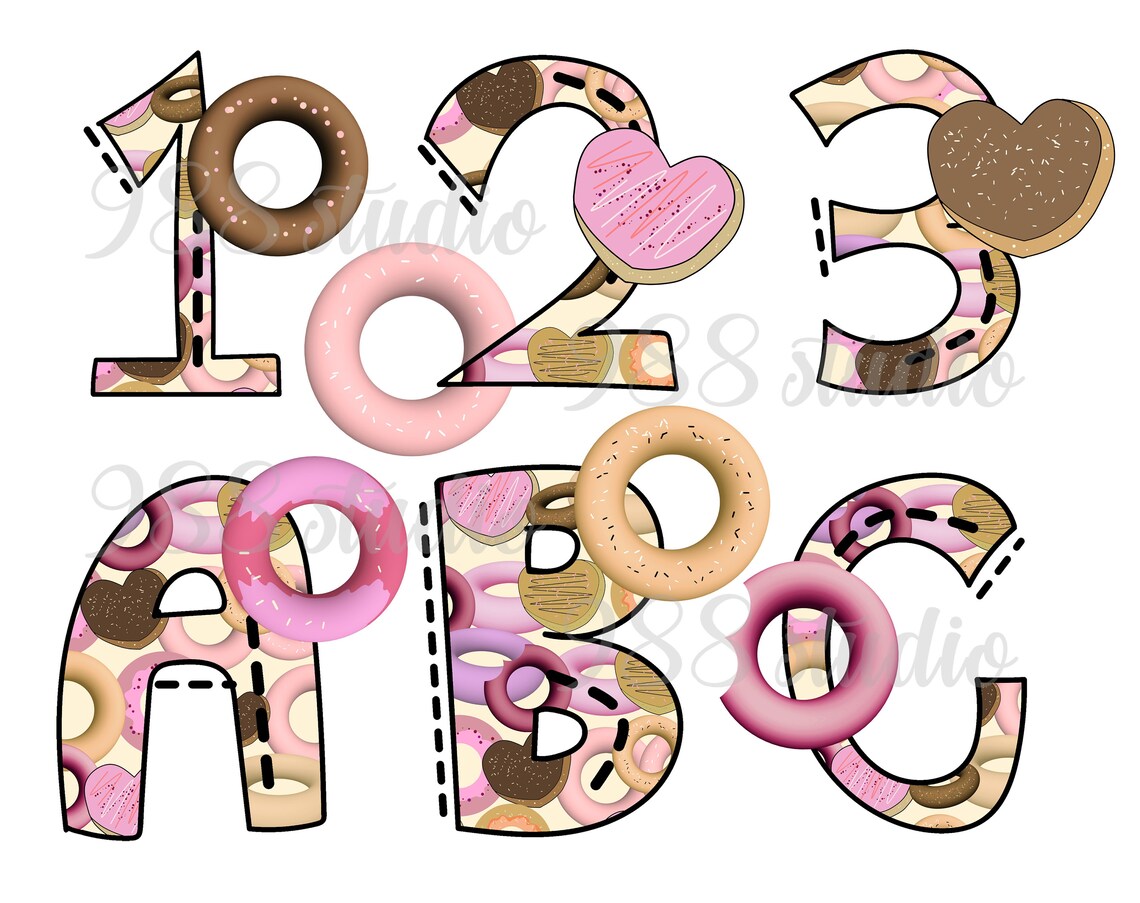 Donut Alphabet Png, Bakery Font, Pastry Clip Art, Donut Art, Food ...