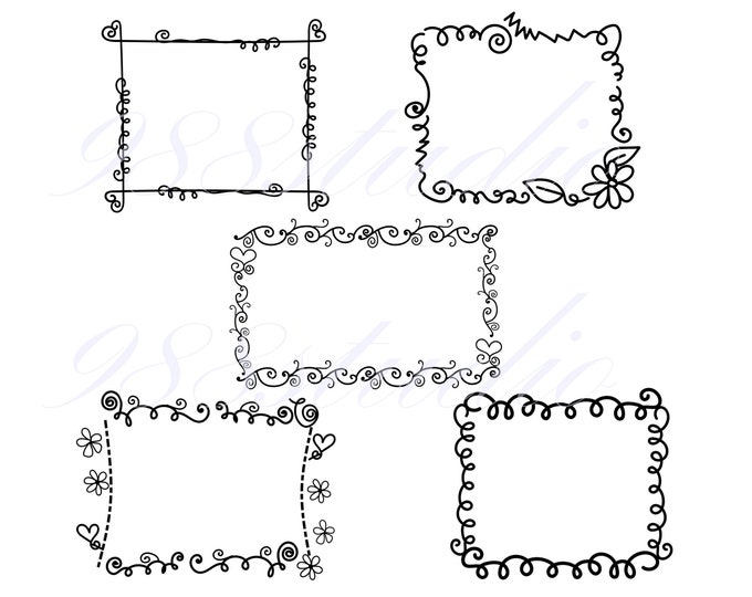 Oodles of Doodle Frames Digital Borders Mega Pack Buy 2 GET 1 FREE - Etsy