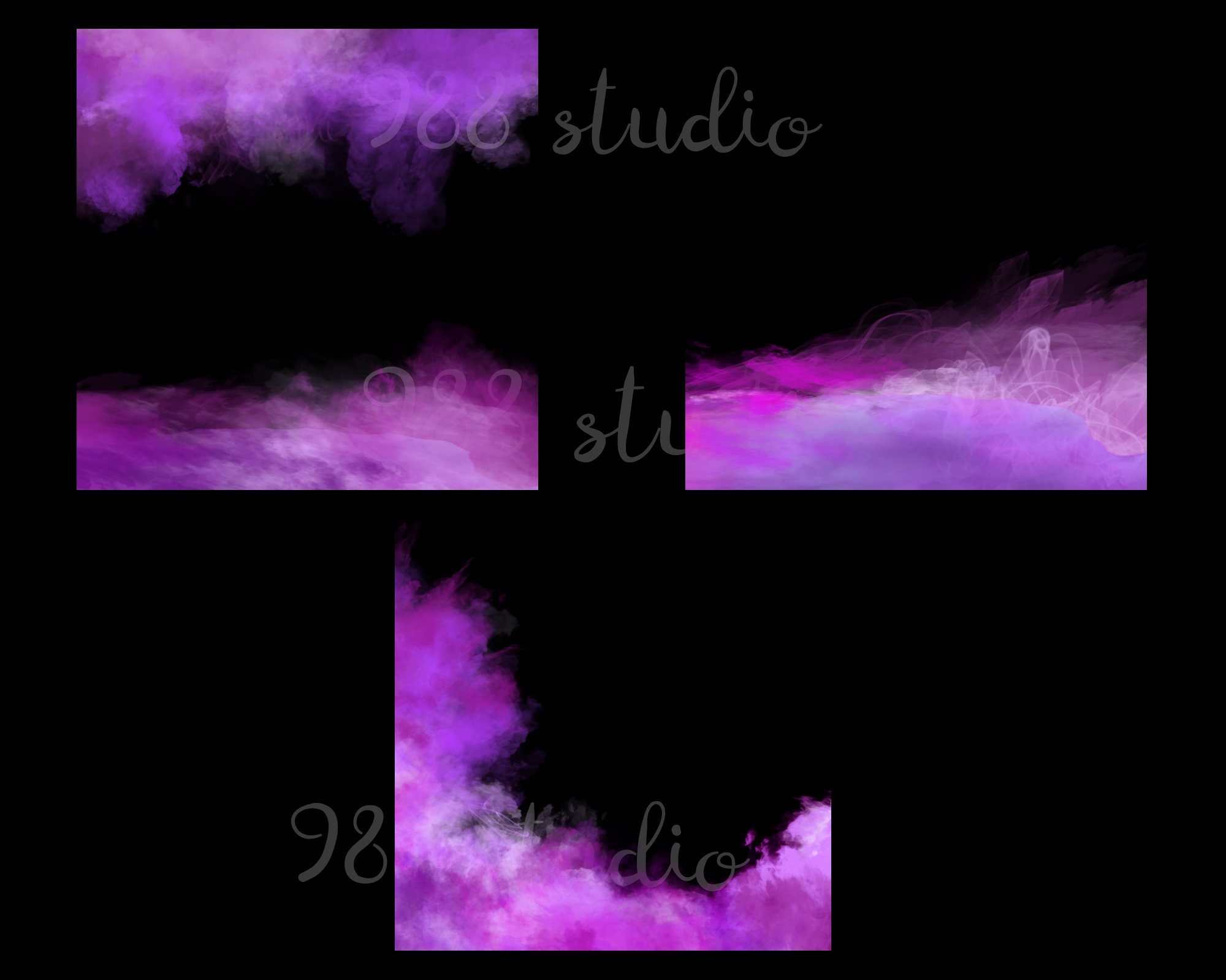 Purple Smoke Frame, Smoke Border Png, Purple Element Png, Smoke ...