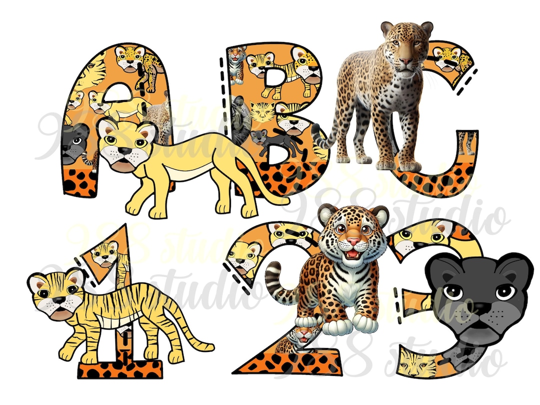 Tiger Alphabet Png, Leopard Clip Art, Tiger Sublimation, Black Tiger ...