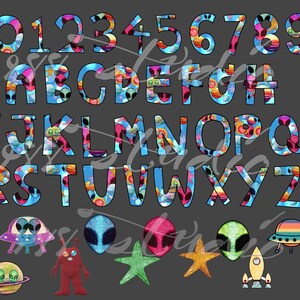Space Alphabet Png, Outer Space Alphabet, Alien Font, Letter and Number ...