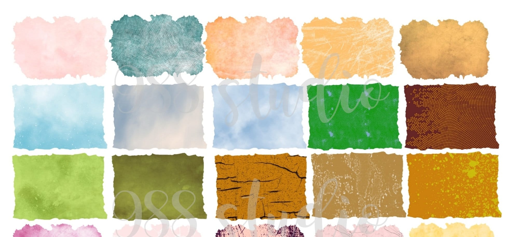 30 Torn Edge Paper Clip Art- Texture Background Png- Paper Clip Art ...