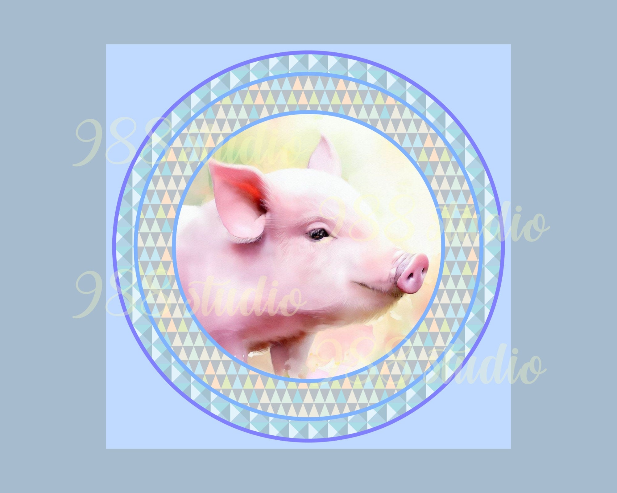 Pig Wind Spinner Png Pig Sublimation Farm Animal Wind - Etsy