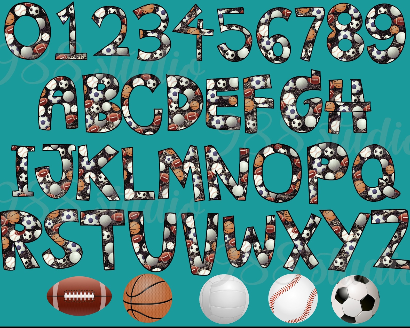 Sport Letters Png, Basketball Alphabet Pdf, Soccer Font, Sports Letters ...