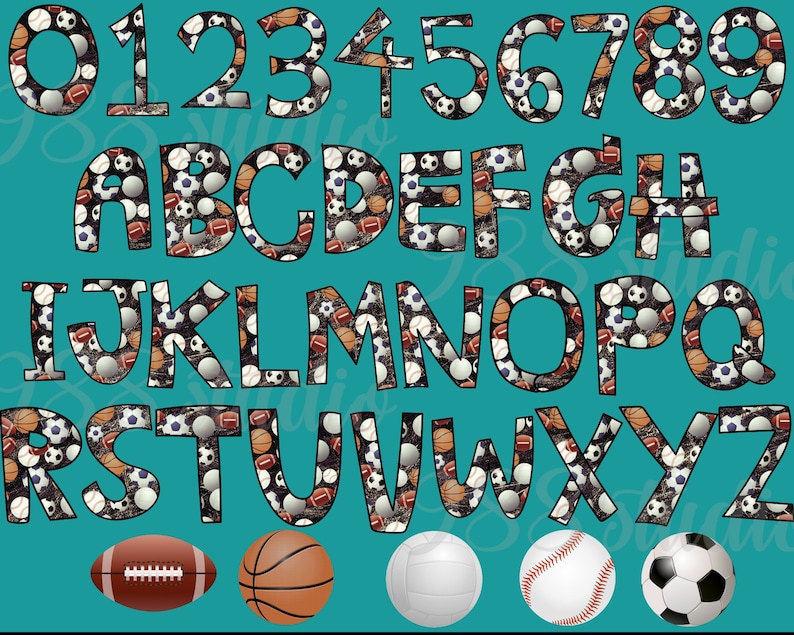 Sport Letters Png, Basketball Alphabet Pdf, Soccer Font, Sports Letters ...