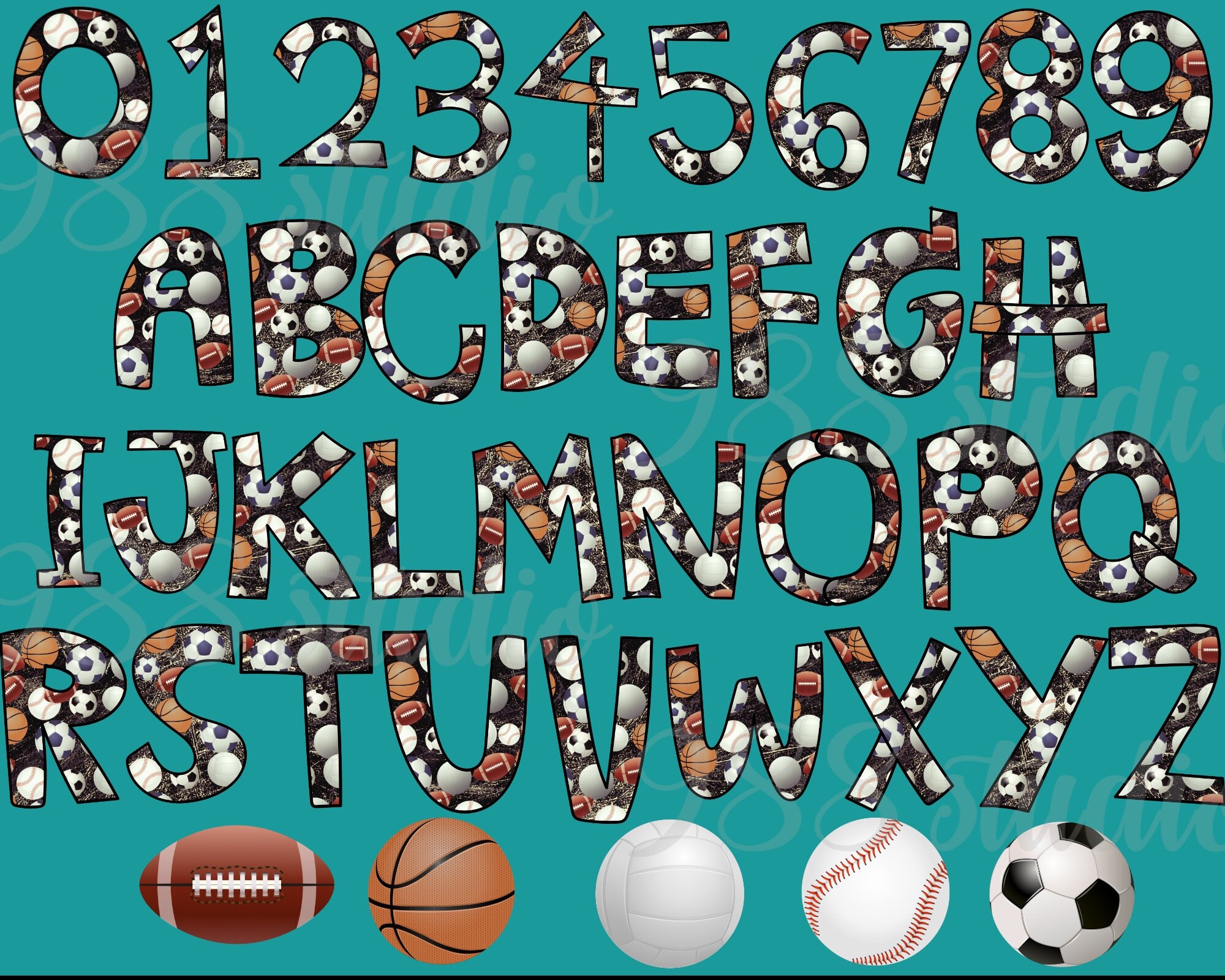Sport Letters Png, Basketball Alphabet Pdf, Soccer Font, Sports Letters ...
