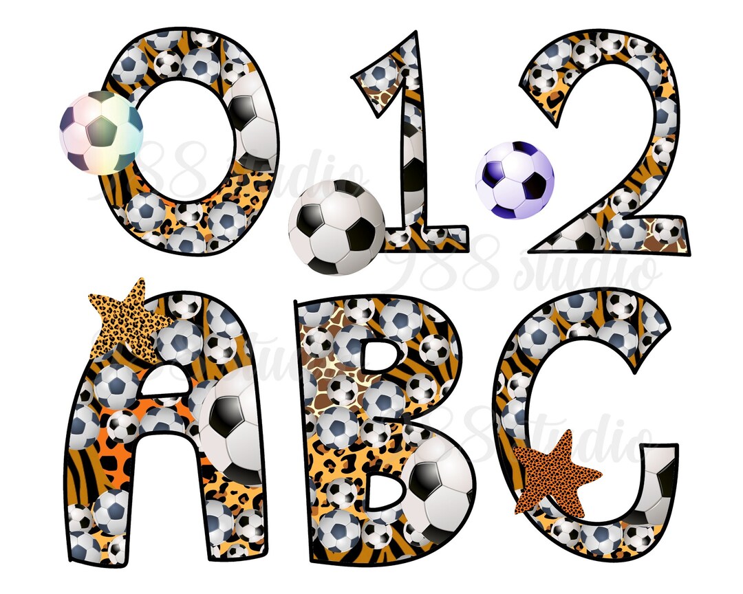 Sport Font Png, Football Alphabet Pdf, Soccer Font, Fonts and Numbers ...