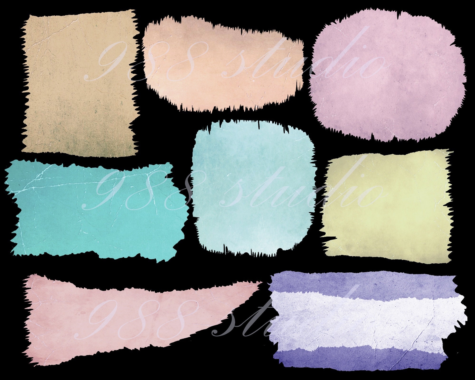 Pastel Torn Paper Png Old Paper Torn Edges Paper Printable Torn ...