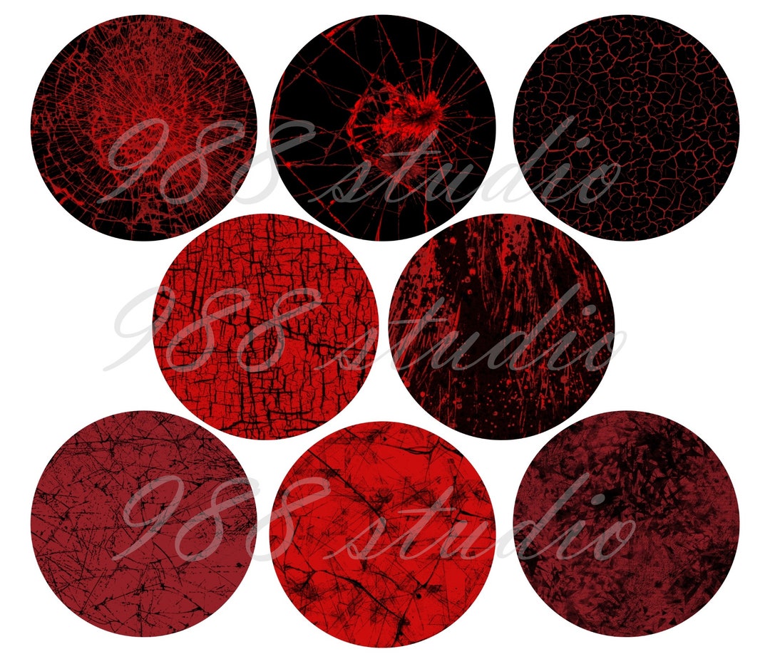 Red and Black Png- Red Grunge Round -scratch Texture Png -coaster Art ...