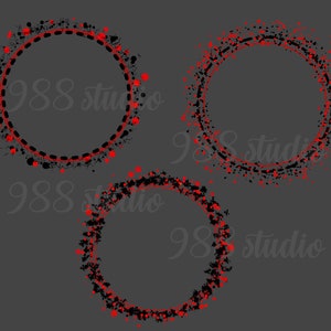 Splash Circle Png, Black Red Circle Png, Bleach Circle Png, Red Black ...