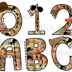 Country Fonts Clip Art, Western Letters Png, Cowboy Alphabet, Rustic ...