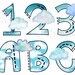 Cloud Font Png, Sky Alphabet Clip Art, Clouds Clip Art, Blue Sky Fonts ...