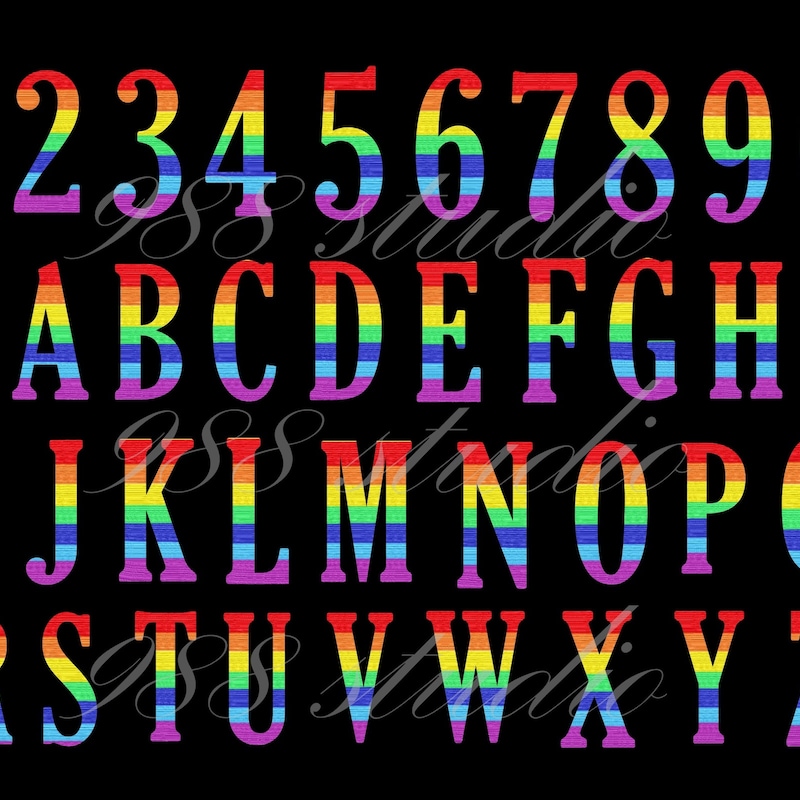 Rainbow Letters - Etsy