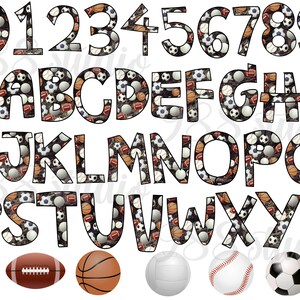 Sport Letters Png, Basketball Alphabet Pdf, Soccer Font, Sports Letters ...