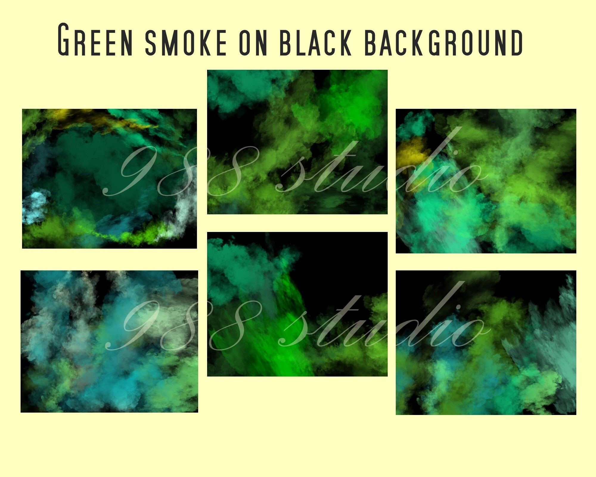 Green Smoke Background Png- Black Background -smoke Digital Background ...