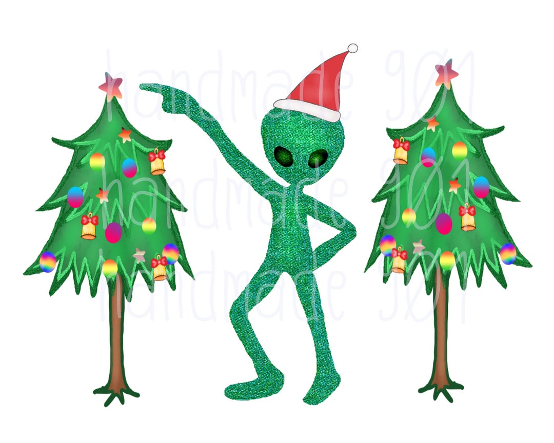 Christmas Alien Png-alien Sublimation, Christmas Clip Art, Christmas ...